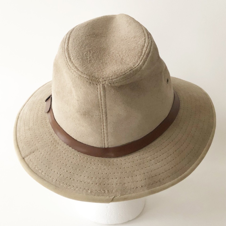 Hatquarters USA by Henschel Suede Fedora Hat w Brown Leather Band Fits ...