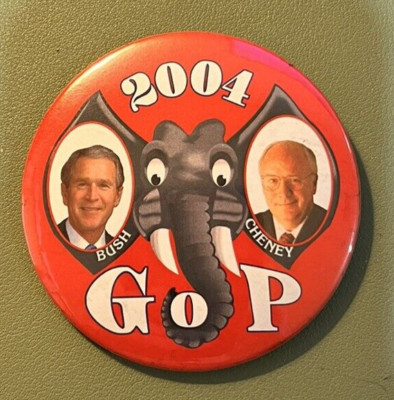 2004 BUSH CHENEY GOP Campaign Republican Elephant 3" pinback button | eBay