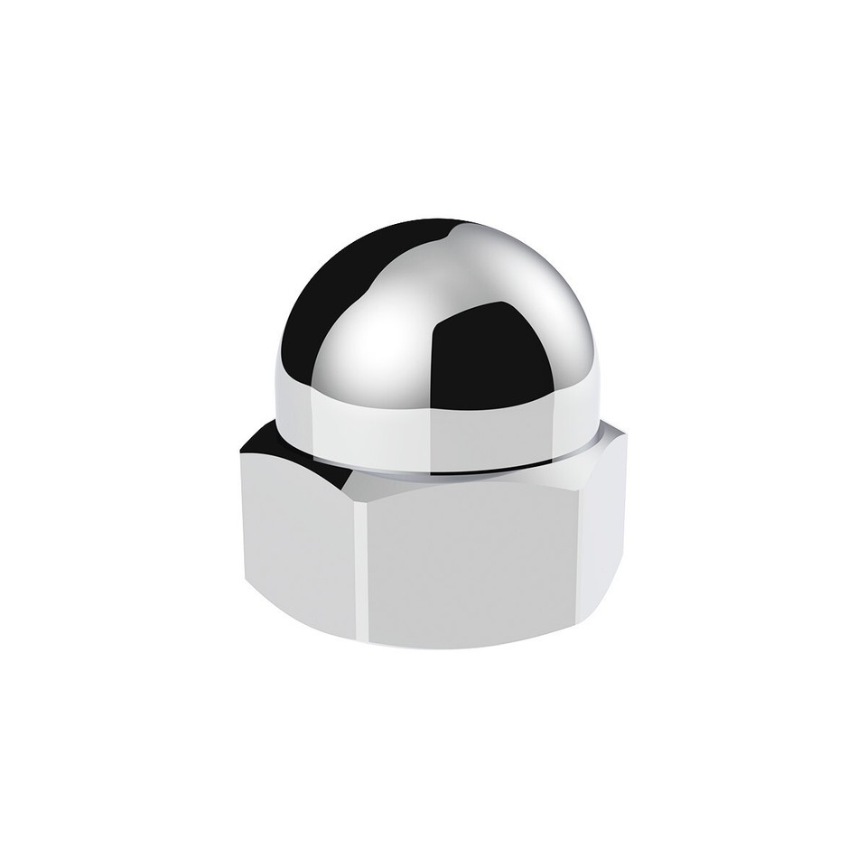 United Pacific 10021M50 11/16” x 7/8” Chrome Acorn Nut Cover – Pack of ...