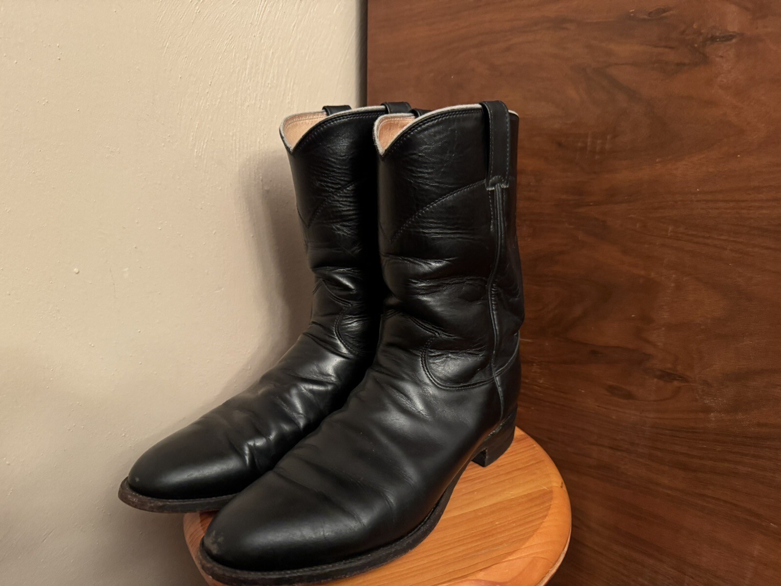 Justin Mens Black Jackson Classic 10 inch Roper Weste… - Gem