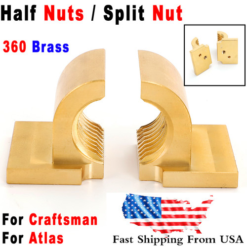 10F-12 10"&12" Lathe Half Nuts/Split Nut 360Brass For Atlas/Craftsman ...