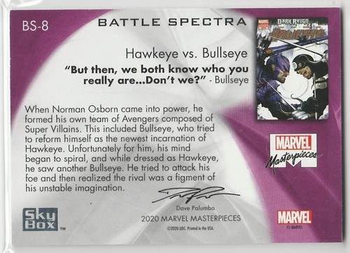 Marvel Masterpieces 2020: Battle Spectra BS-8 Hawkeye vs. Bullseye | eBay