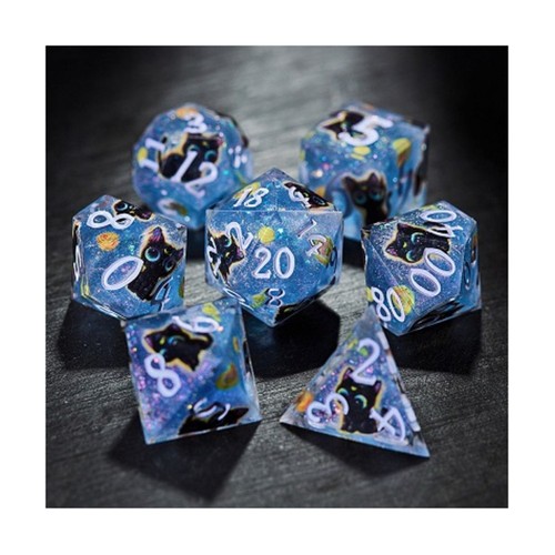 Crystal Maggie Dice Poly Set - Feline from the Celestial Realm (7) New ...