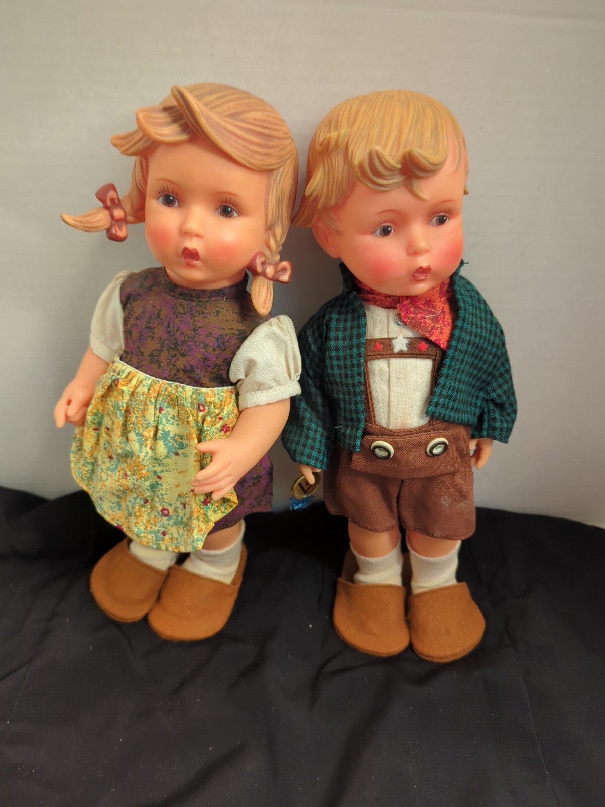 Vtg Vinyl Hummel Goebel Dolls W Germany Boy & Girl 12" Girl Missing ...