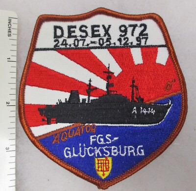 GERMAN NAVY SHIP PATCH FGS GLUCKSBURG 1997 DESEX 972 Original | eBay
