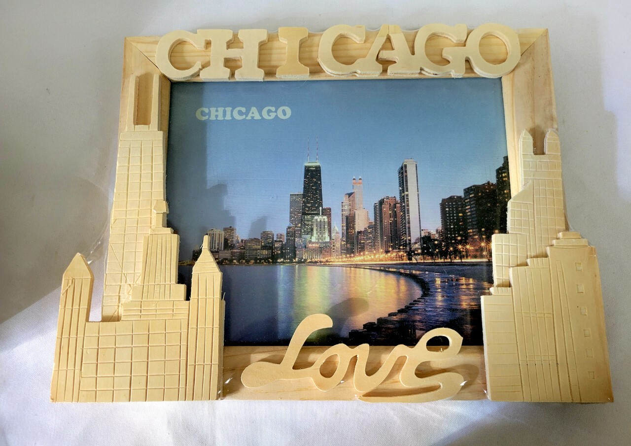 Wooden Decorative Design Chicago picture frame- Collectible | eBay