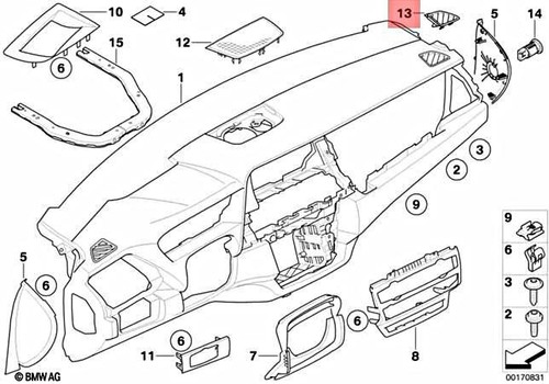 Genuine BMW Defroster Grille 51456982428 | eBay