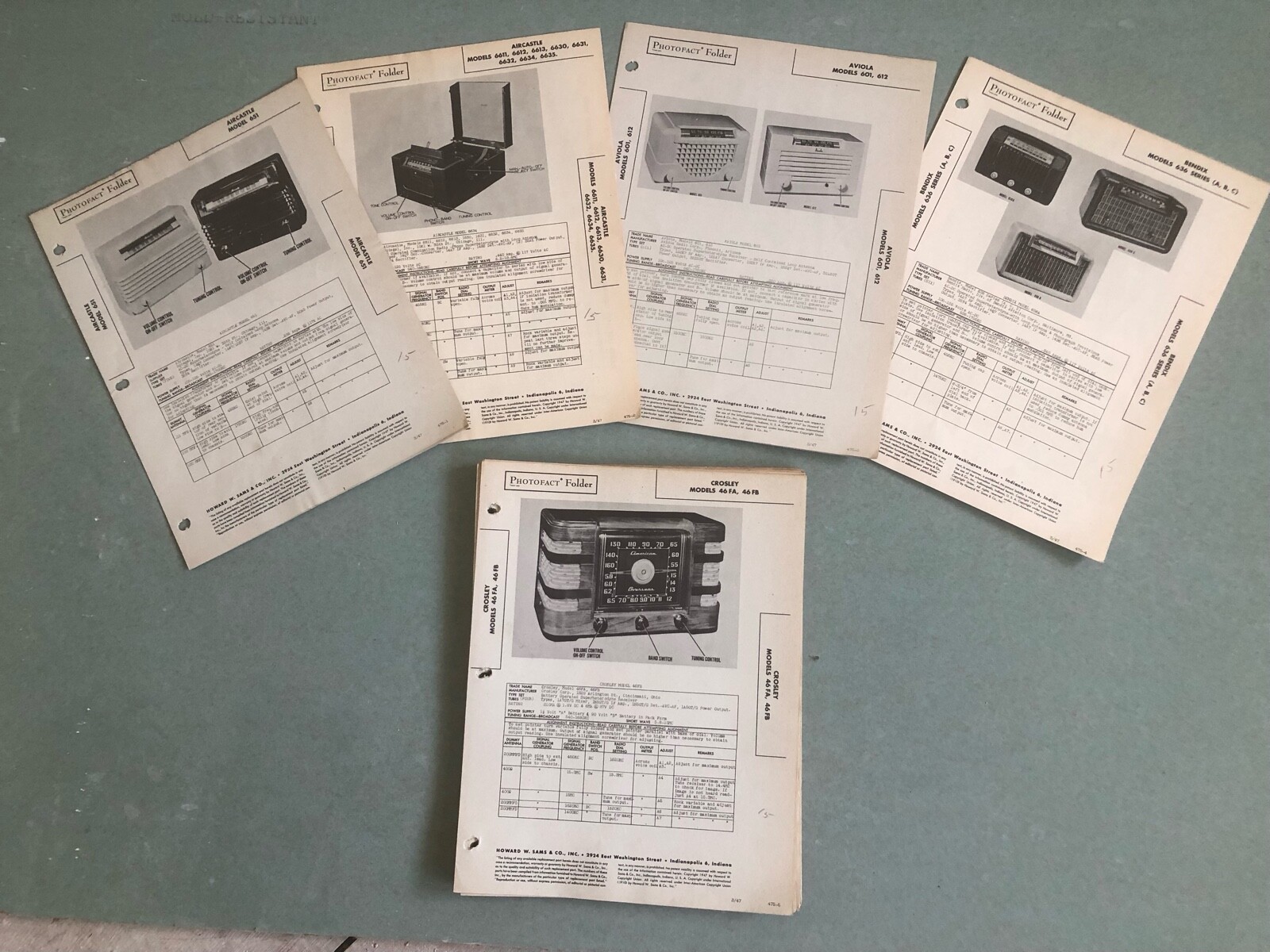 Sams Photofacts Technical Manuals Set-15 Folders 1 thru 37. (You Choose ...