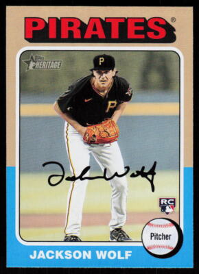 2024 Topps Heritage Jackson Wolf #216 BASEBALL Rookie Pittsburgh ...