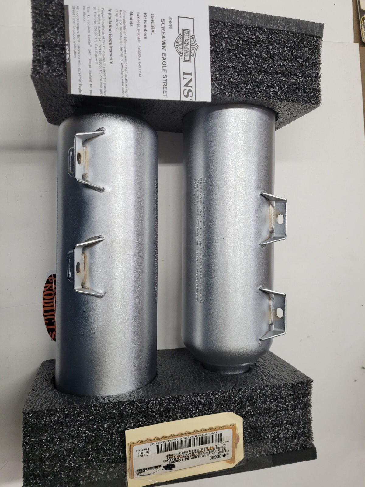 GENUINE HD SCREAMING EAGLE STREET CANNON SLIP-ON MUFFLERS CHROME ...