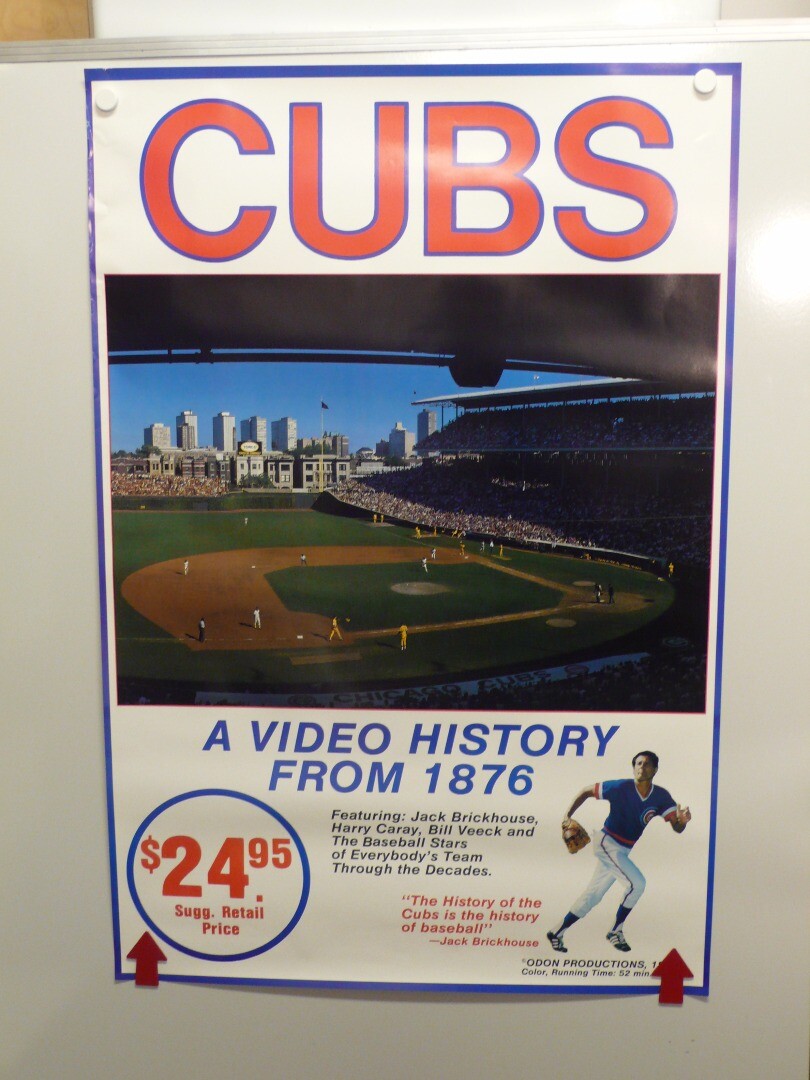 CUBS: A VIDEO HISTORY FROM 1876 HOME VIDEO PROMOTIONAL ORIGINAL POSTER ...