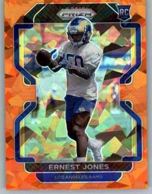 2021 Panini Prizm Prizm Orange Ice #421 Ernest Jones RC Rookie LA Rams ...