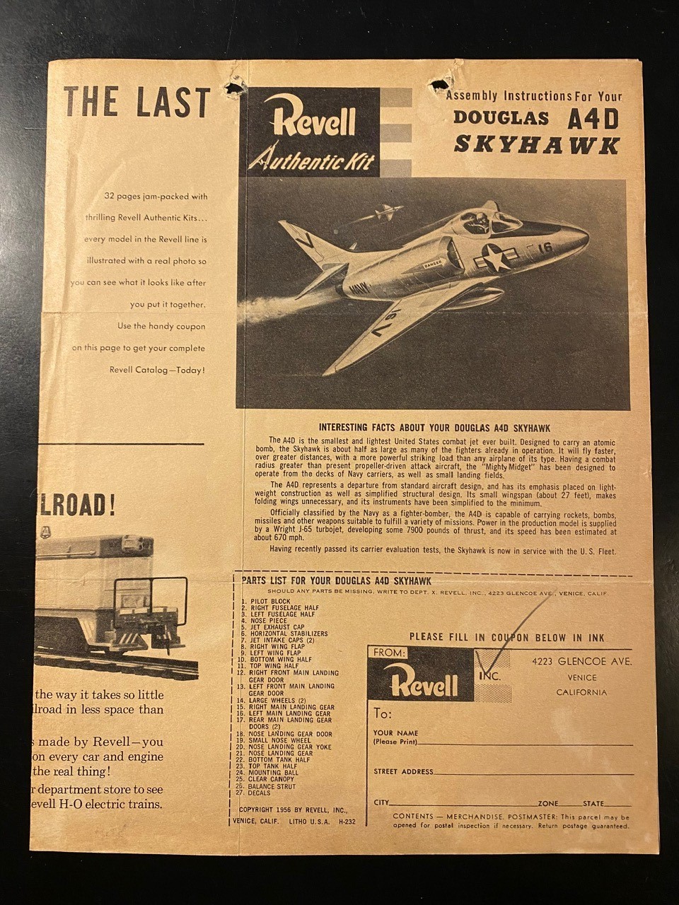 Vintage 1950s Revell Model Instructions Manuals Mitchell Boeing Martin ...