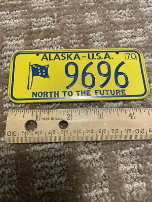 1970 mini License Plate Rare Old Antique Bike Cereal Alaska | eBay