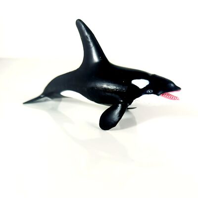 Vintage Safari 1996 Orca Killer Whale Figurine Marine Ocean Animal Toy ...
