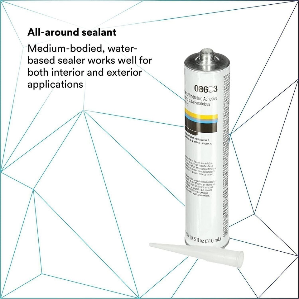 3M Auto Glass Urethane Windshield Adhesive, 08693, Medium Viscosity ...