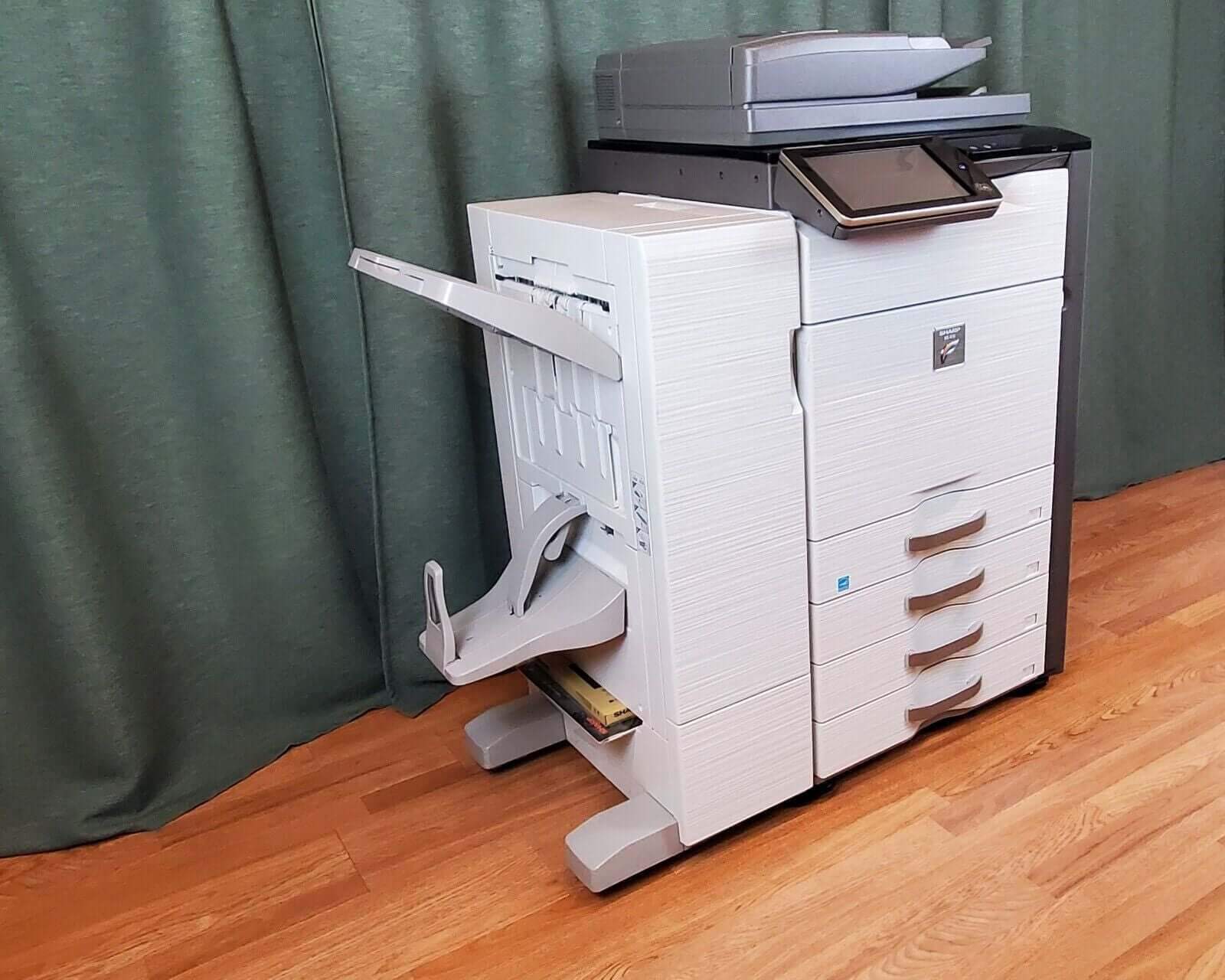 Sharp MX 4141N Color Copier Printer Scanner Network Booklet Finisher ...