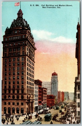 Call Building and Market Street, San Francisco, California CA ...