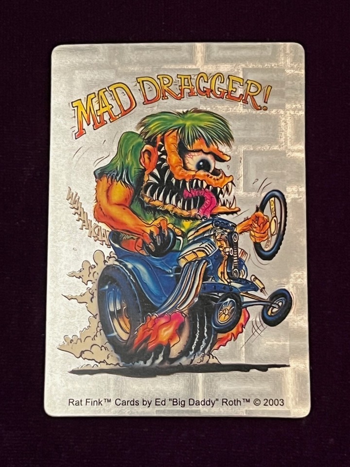 2003 RAT FINK Stickers Cards Ed Big Daddy Roth Lot of 10 Cards METALLIC ...