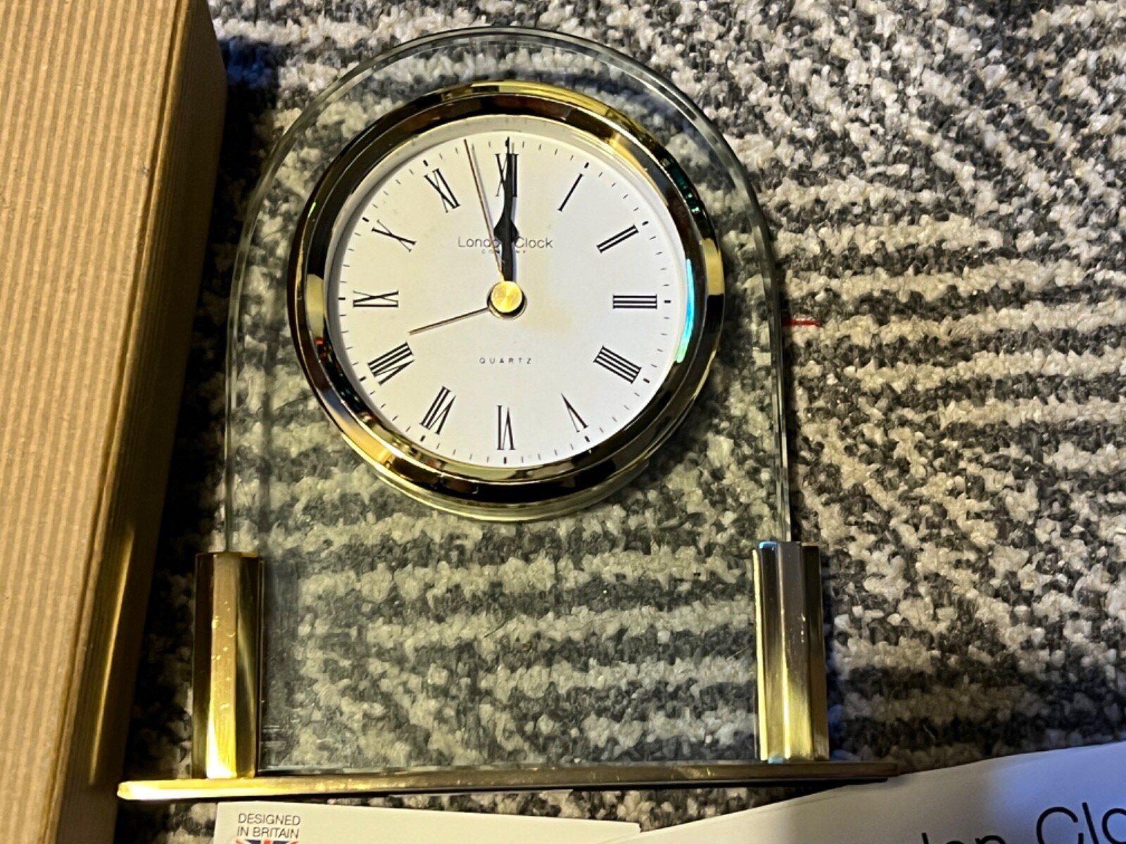 VINTAGE BRAND NEW BOXED LONDON CLOCK COMPANY QUARTZ CLEAR MANTEL RETRO ...