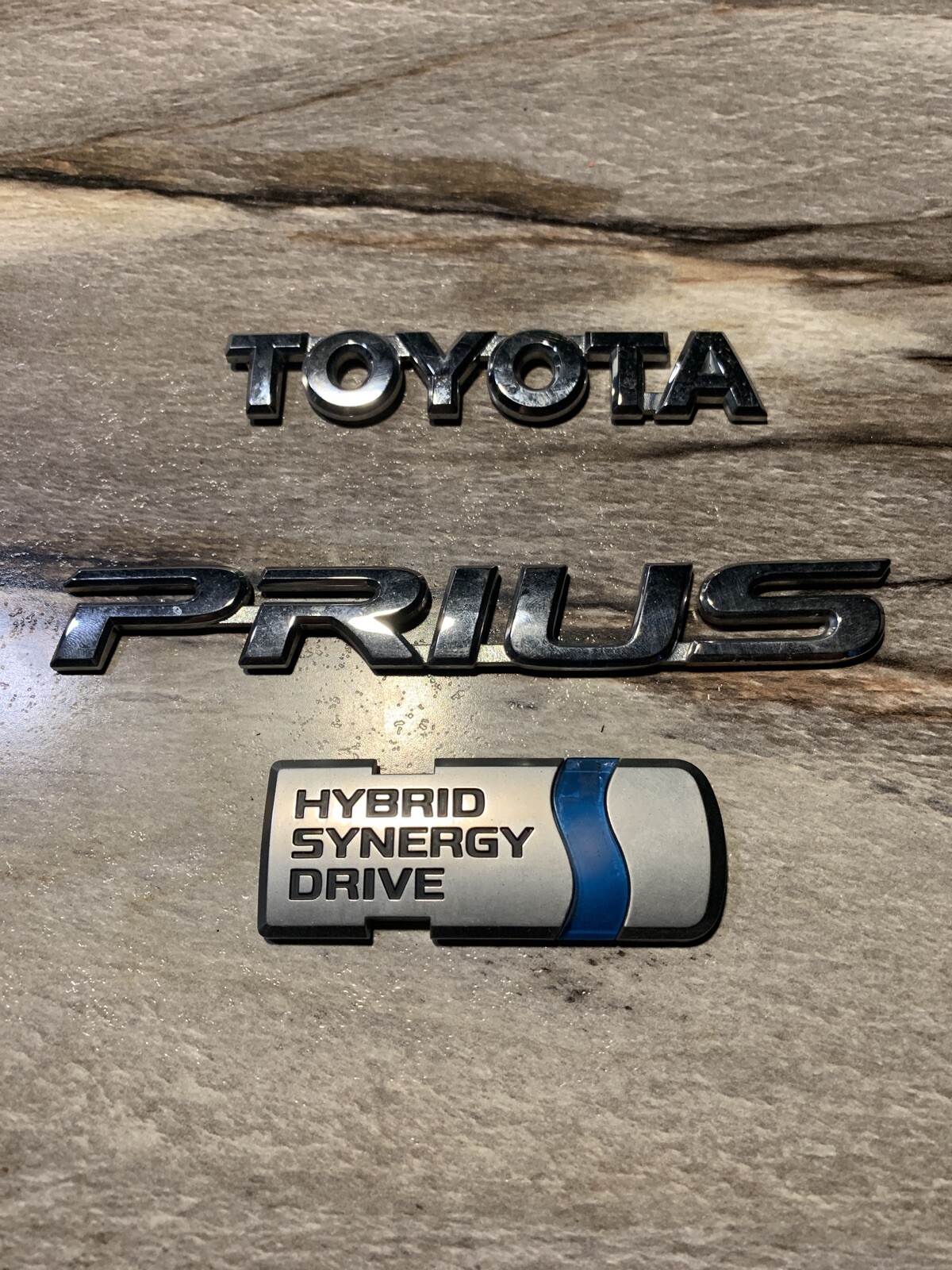 2005 Toyota Prius Hybrid Rear Trunk Chrome OEM Emblem Symbol Set 04 06 ...