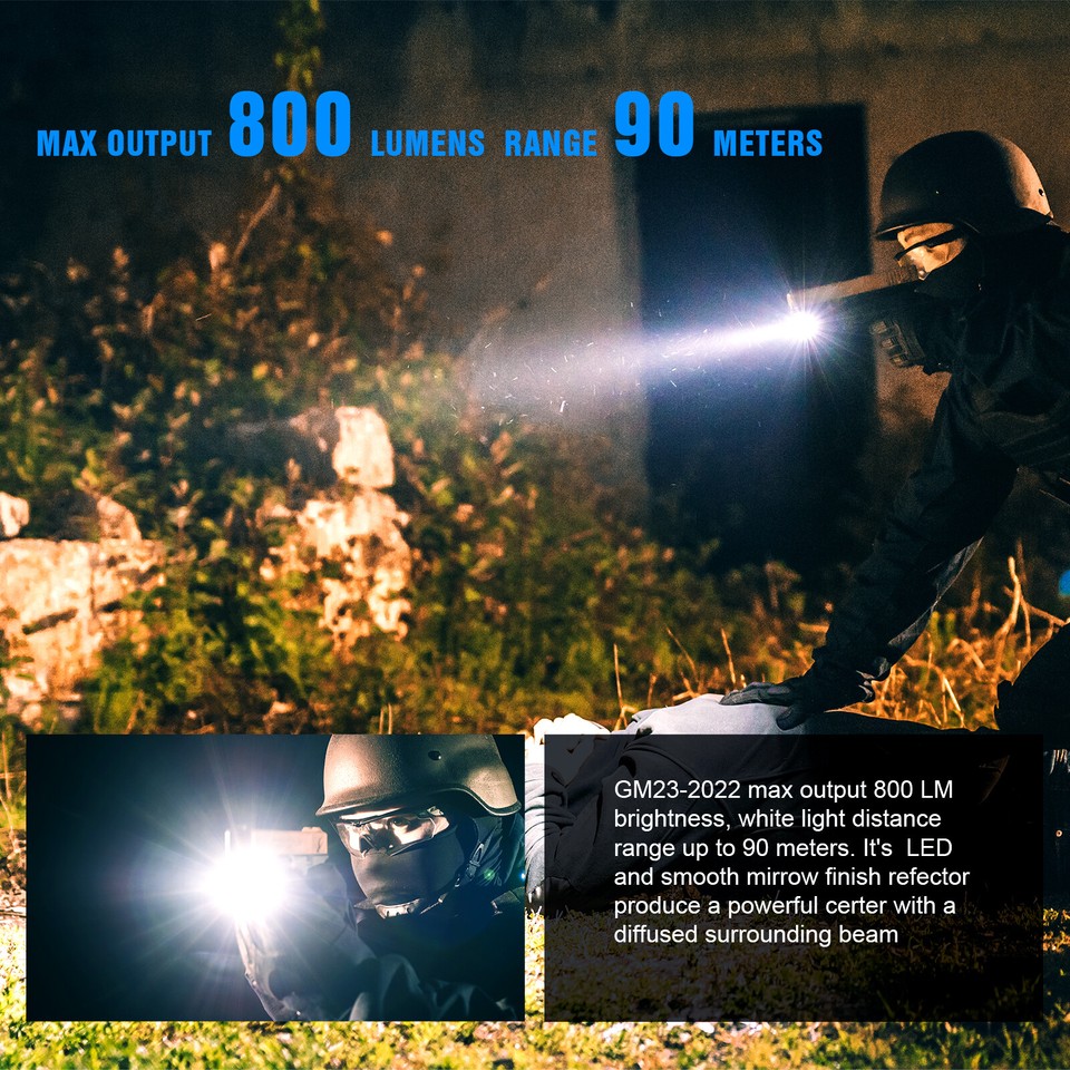 Trustfire Compact Tactical Handgun Mounted Pistol Light Glock Gun LED ...