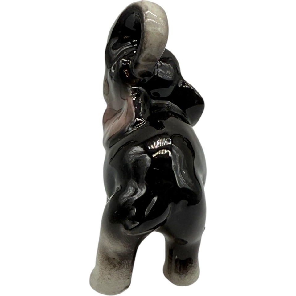 Vintage Elephant Figurine Ceramic Animal Decor Collectible Trunk Up ...