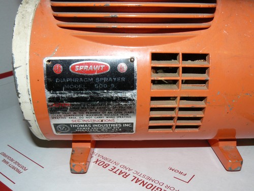 SPRAYIT DIAPHRAGM SPRAYER MODEL # 600-9 BY THOMAS INDUSTRIES, free ship ...