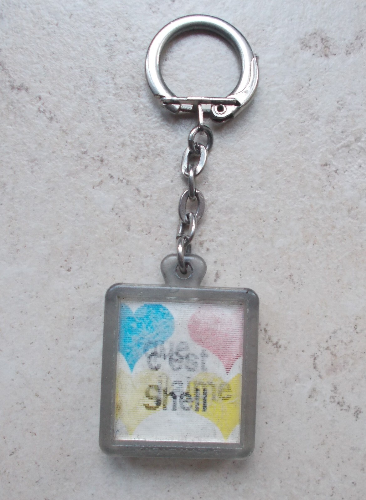Vintage SHELL Motor Oil Keychain key ring France french antique 1970s ...