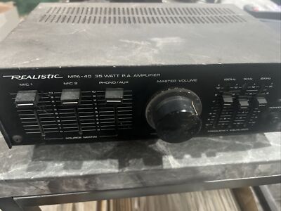 Realistic MPA-40 35 Watt P.A Amplifier - As Is Untested | eBay