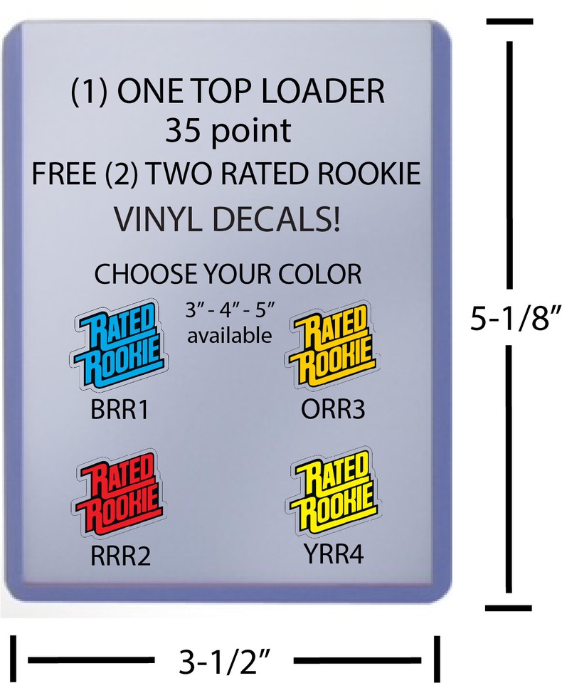 TOP LOADER STICKERS PANINI Cards DONRUSS Cards FREE 2 RATED ROOKIE ...