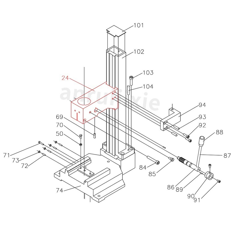 Micro Mil Housing, Spindle box for SIEG X1/SX1/SX1L/SOGI S1-16/JET JMD ...