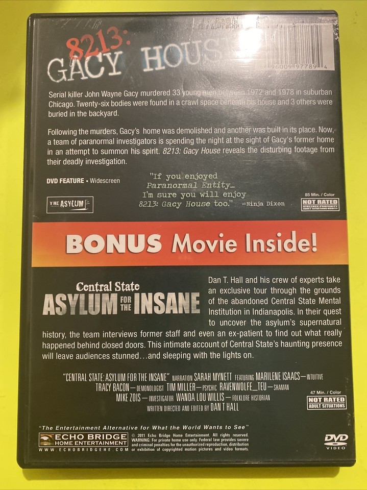 8213 GACY HOUSE (DVD 2011) VG+ 🟢BUY 2 GET 1 FREE🟢 FAST FREE SHIPPING ...