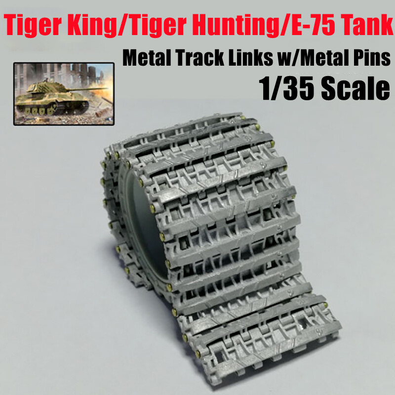 1/35 Tiger King/Tiger Hunting/E-75 Heavy Tank Metal Track Links w/Metal ...