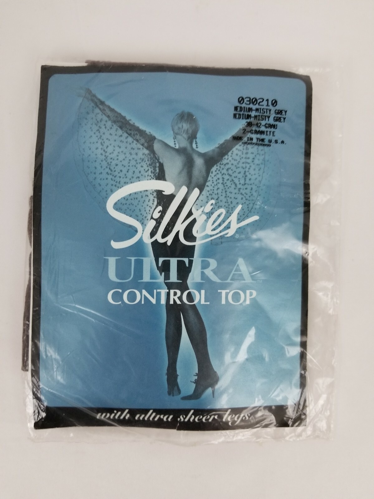 Pantyhose Silkies Ultra Control Top Woman Medium Misty Grey Sheer Legs ...