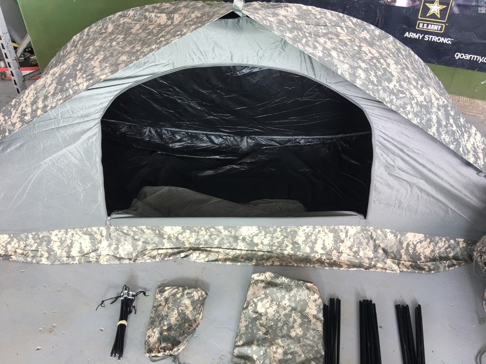 USGI US MILITARY ISSUE ORC INDUSTRIES ACU ONE MAN TENT IMPROVED COMBAT ...