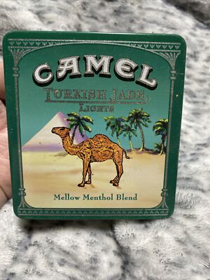 Camel Turkish Jade Cigarette 3.5” Tin Metal Advertising Box Camel ...