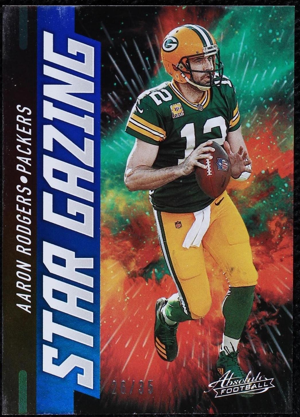 2021 Panini Absolute - Star Gazing Aaron Rodgers #SG5 Spectrum Blue /35 ...