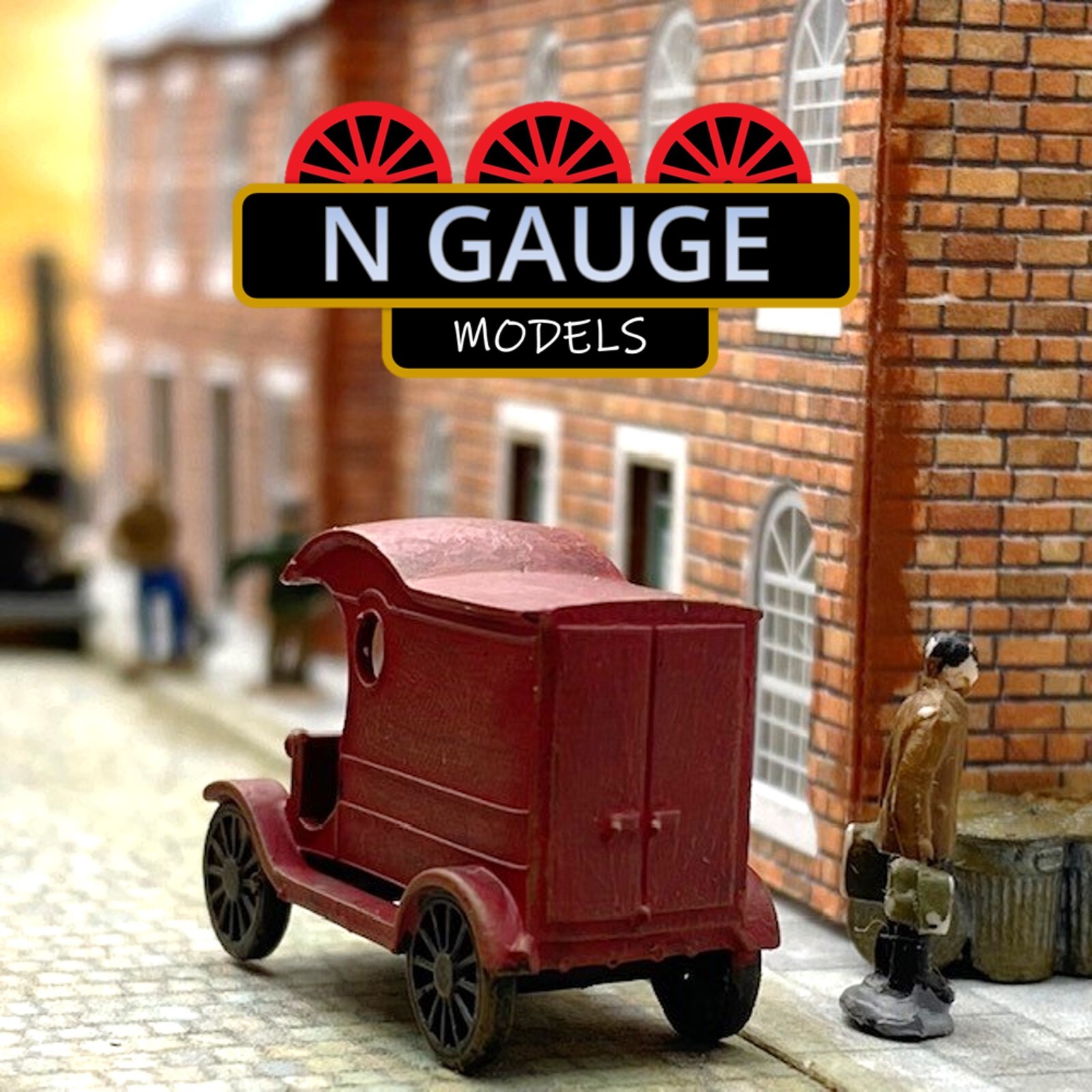 PAINTED- N Gauge Scale 1:148 1920's Postal Van (Delivery Mail Postbox 1 ...