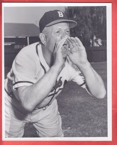 1952 BOSTON BRAVES GLOSSY 8 X 10 Type 1 PHOTO CHARLIE GRIMM | eBay