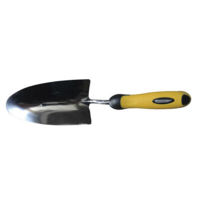 Heavy Duty Stainless Steel Wide Head Garden Trowel w/ Rubber Comfort ...