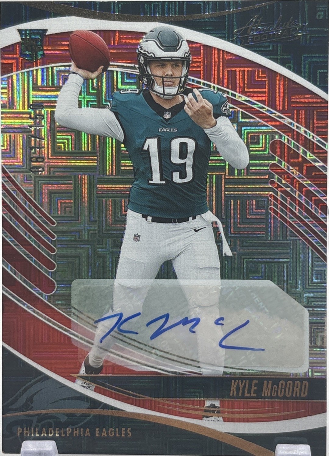 2025 Panini Absolute - Rookies Kyle McCord #151 Red Squares Signatures ...