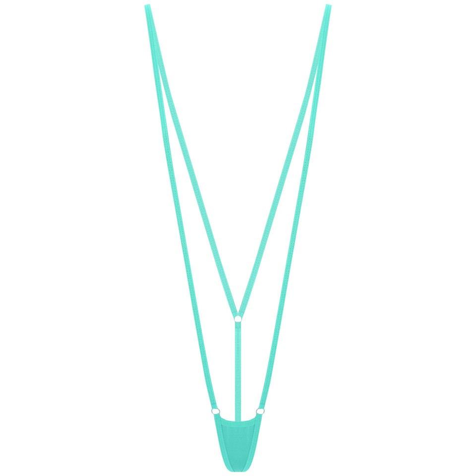 UK Women One-Piece Sling Shot Micro Bikini Halter Thong Teddy Bodysuit ...