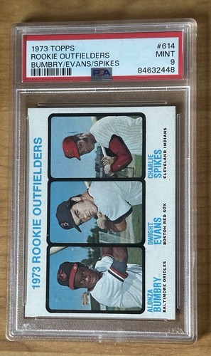 Rare 1973 Topps #614 Rookie Outfielders Dwight Evans RC PSA 9 Red Sox ...