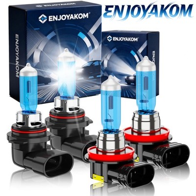 H11 9005 Halogen Headlight KIT Combo Bulbs 10000K Hi&Low Beam Super ...