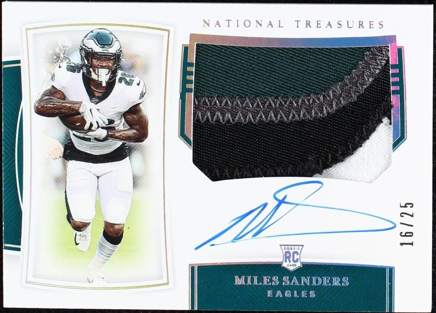 2019 Panini National Treasures - Rookie Patch Autographs Miles Sanders ...