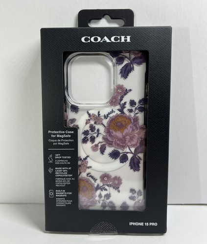 Coach New York Protective Case with Magsafe For iPhone 15 Pro Clear ...