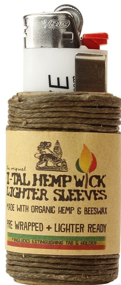 i-Tal Pre Wrapped Hemp Wick Lighter Sleeve 15.5ft -2 Packs -Lighter Not ...