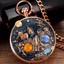 Unique Musical Movement Pocket Watch Astronaut Space Quartz with Fob ...