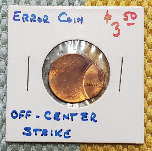 off center strike error lincoln memorial penny one cent coin usa | eBay